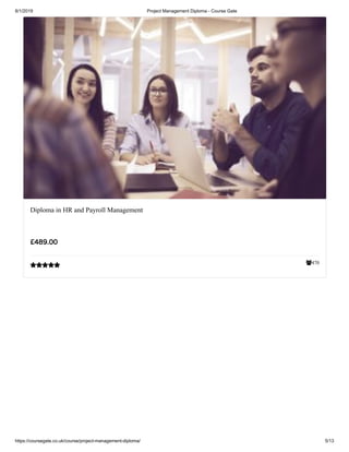 Project Management Diploma - Course Gate | PDF