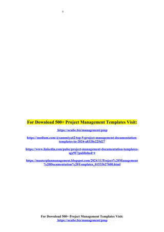 Project Management Documentation Templates.docx