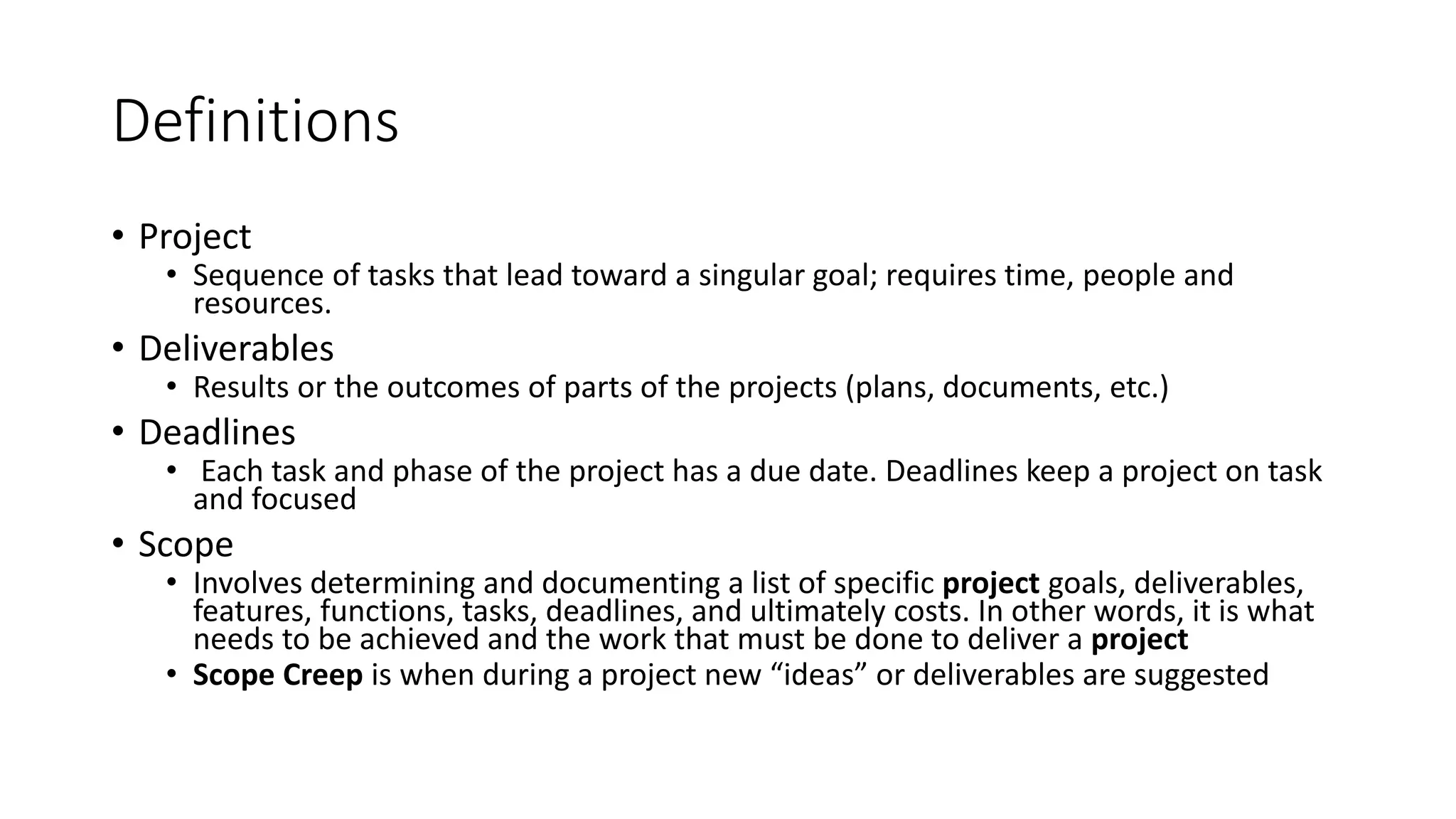 Project Management Basics | PPT