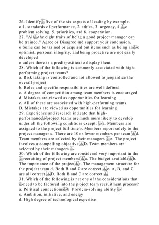 Project ManagementECE 326 Exam 2Description Exam 2 question.docx ...