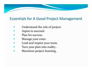 Project Management Essentials | PDF