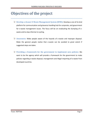 Project management (E - Waste Management) | PDF