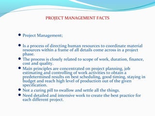 Project management facts | PPT