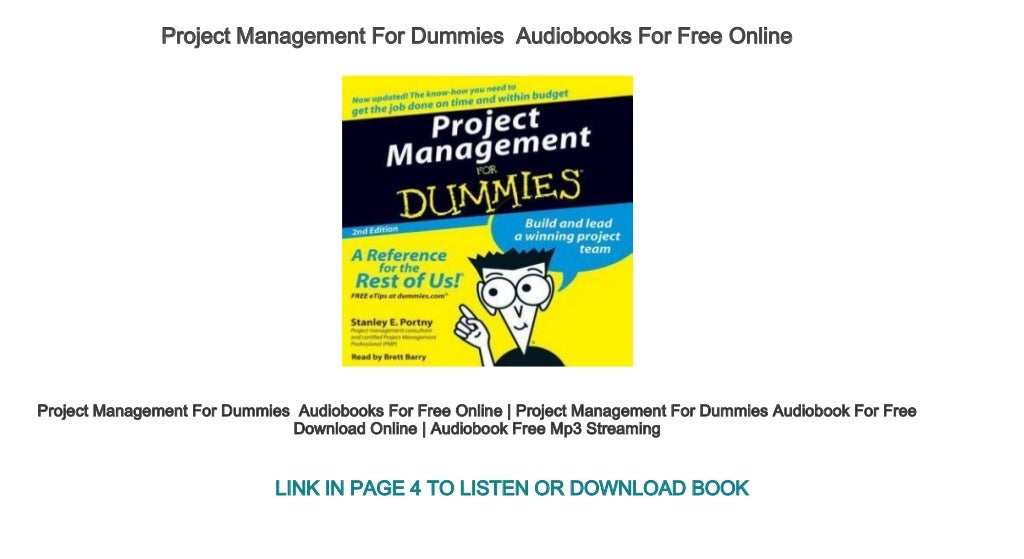 Project Management For Dummies Audiobooks For Free Online 