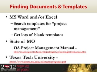Project management for nagw | PPT