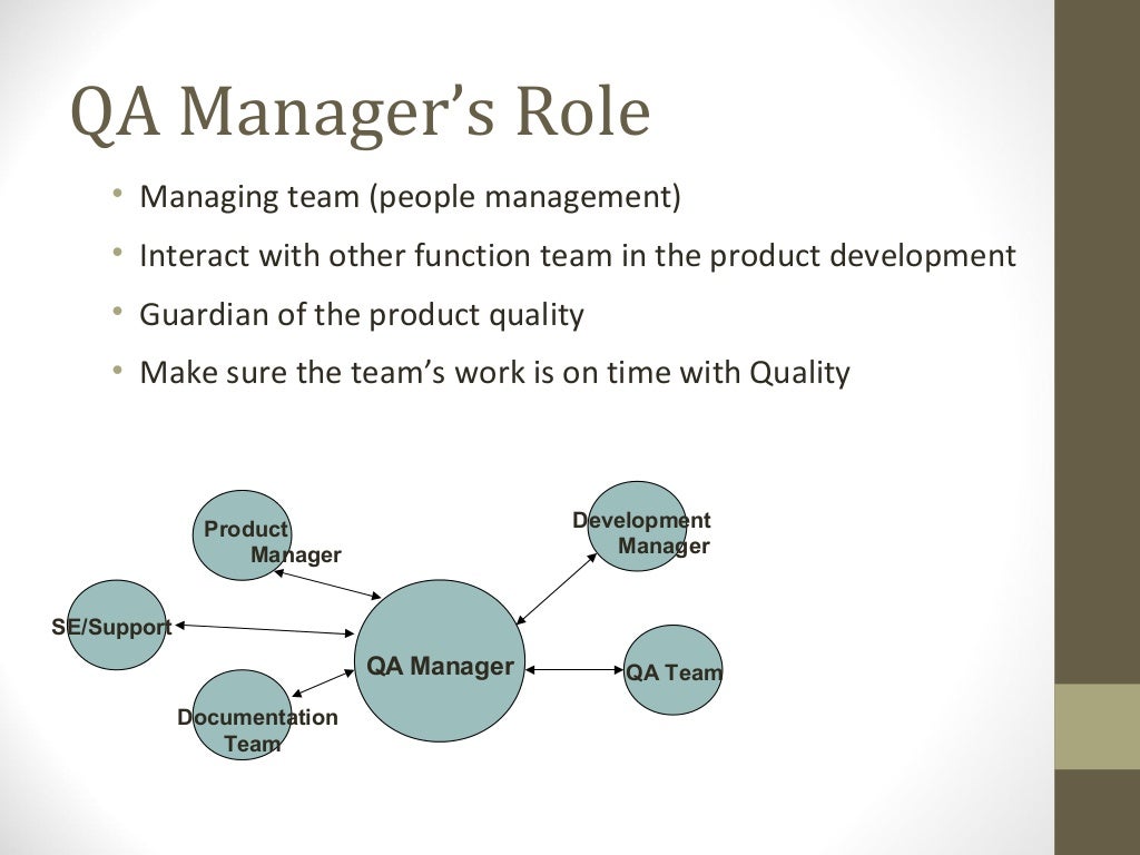 Project management for qa manager