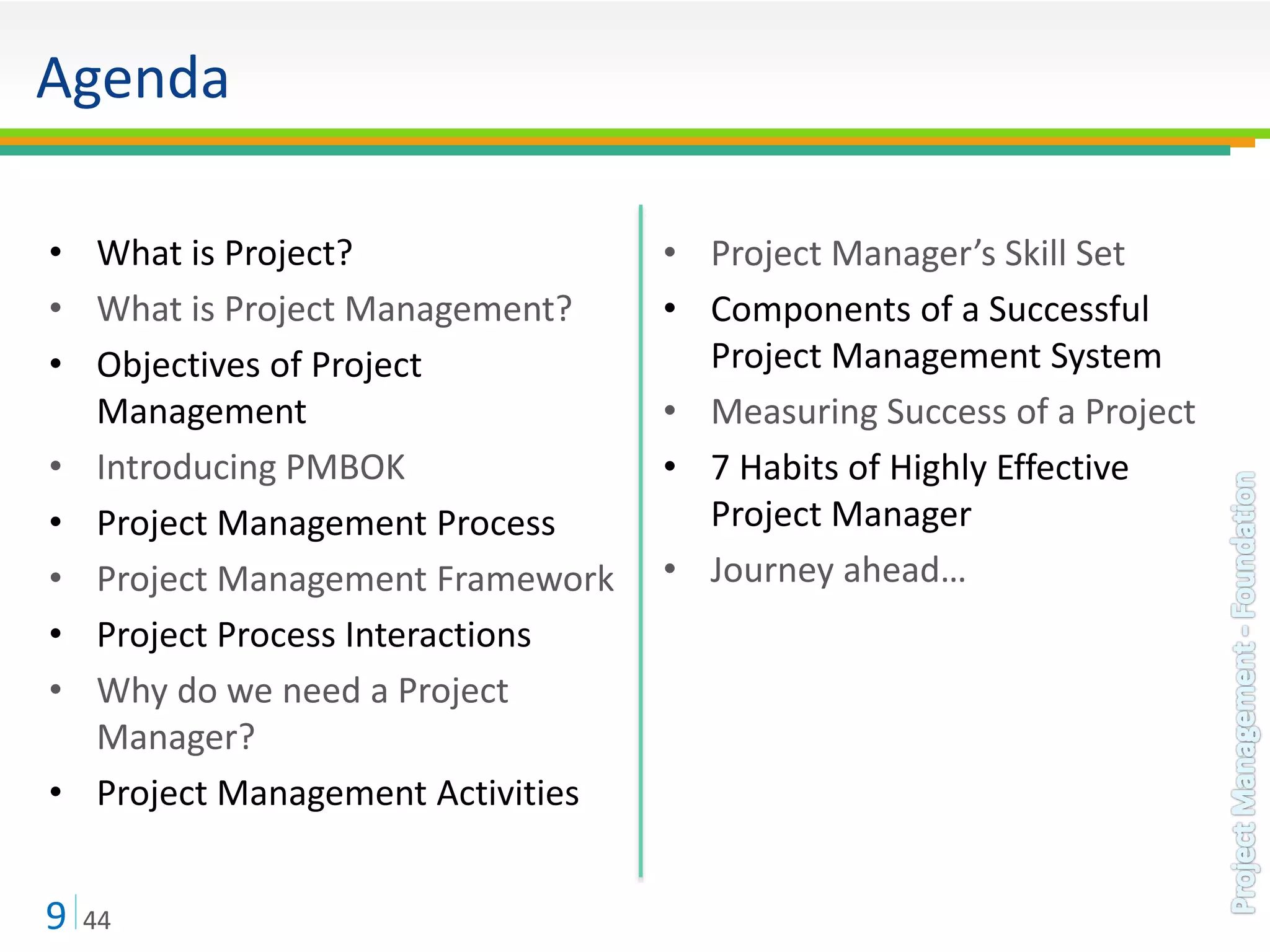 Project Management - Foundation | PPTX