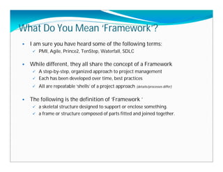 Project Management Framework | PDF