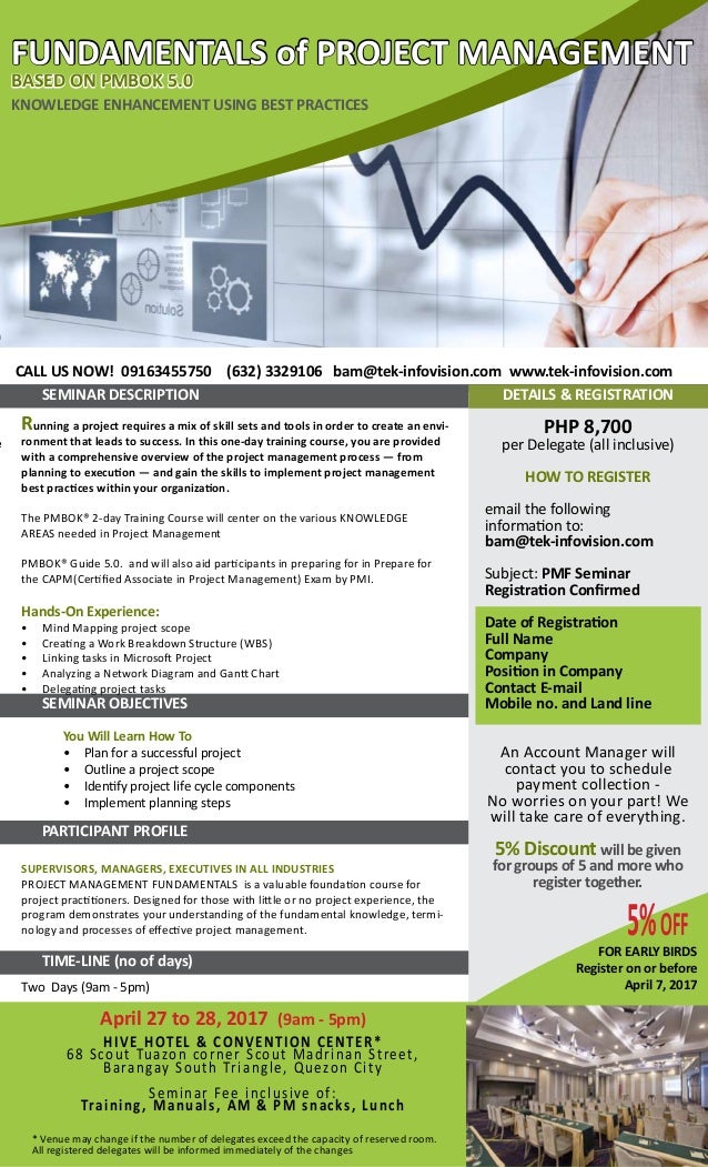 PROJECT MANAGEMENT PUBLIC TRAINING ANNOUNCEMENT