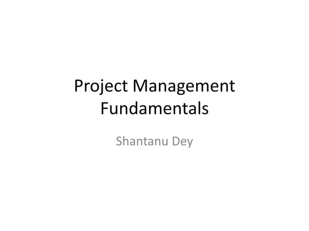 Project management fundamentals | PPT