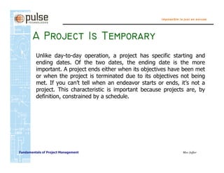 Project management fundamentals | PDF