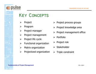 Project management fundamentals | PPT