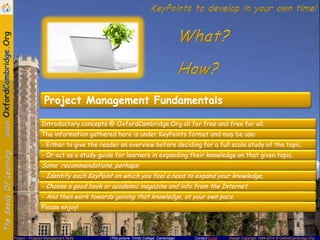 Project Management Fundamentals | PPSX | Business | Business and Finance