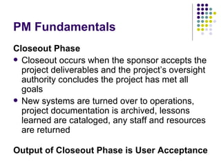 Project Management Fundamentals Course | PPT