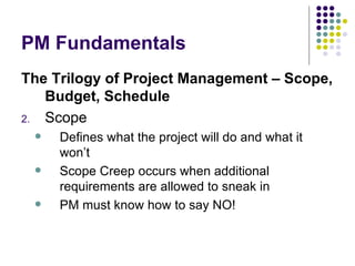Project Management Fundamentals Course | PPT