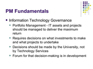 Project Management Fundamentals Course | PPT