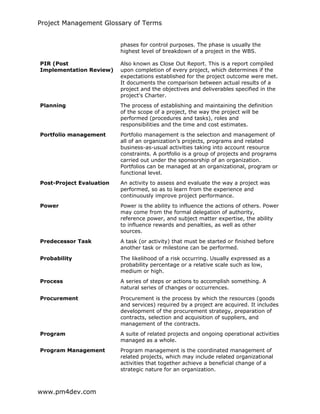 Project management glossary_of_terms | PDF