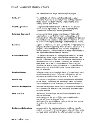 Project management glossary_of_terms | PDF