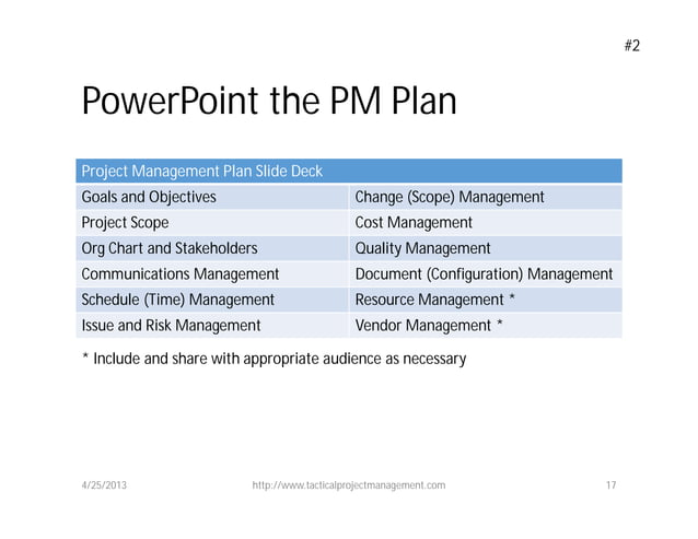 Project Management Hacks | PPT