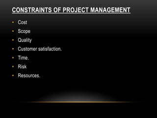 Project management in construction | PPT