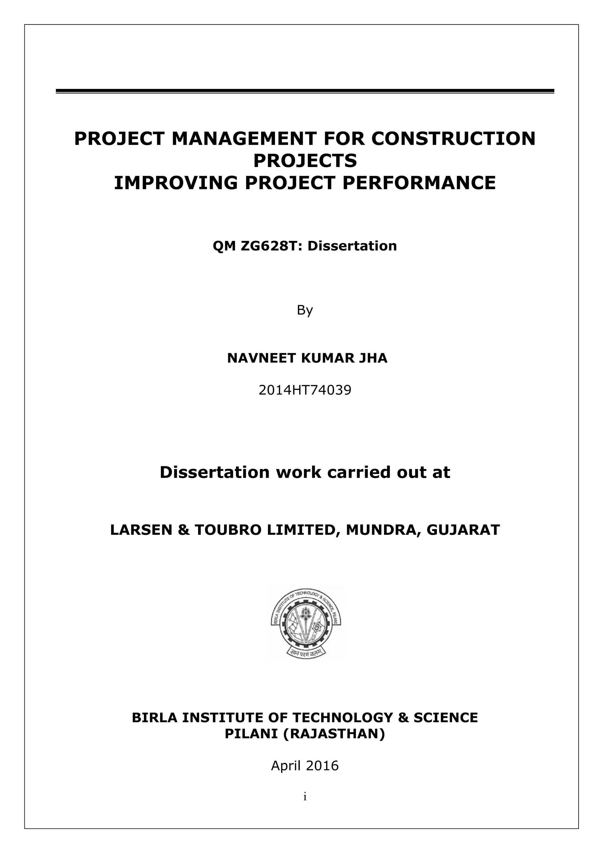 Project management in construction | PDF