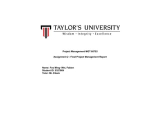 Project Management (Individual) | PPT