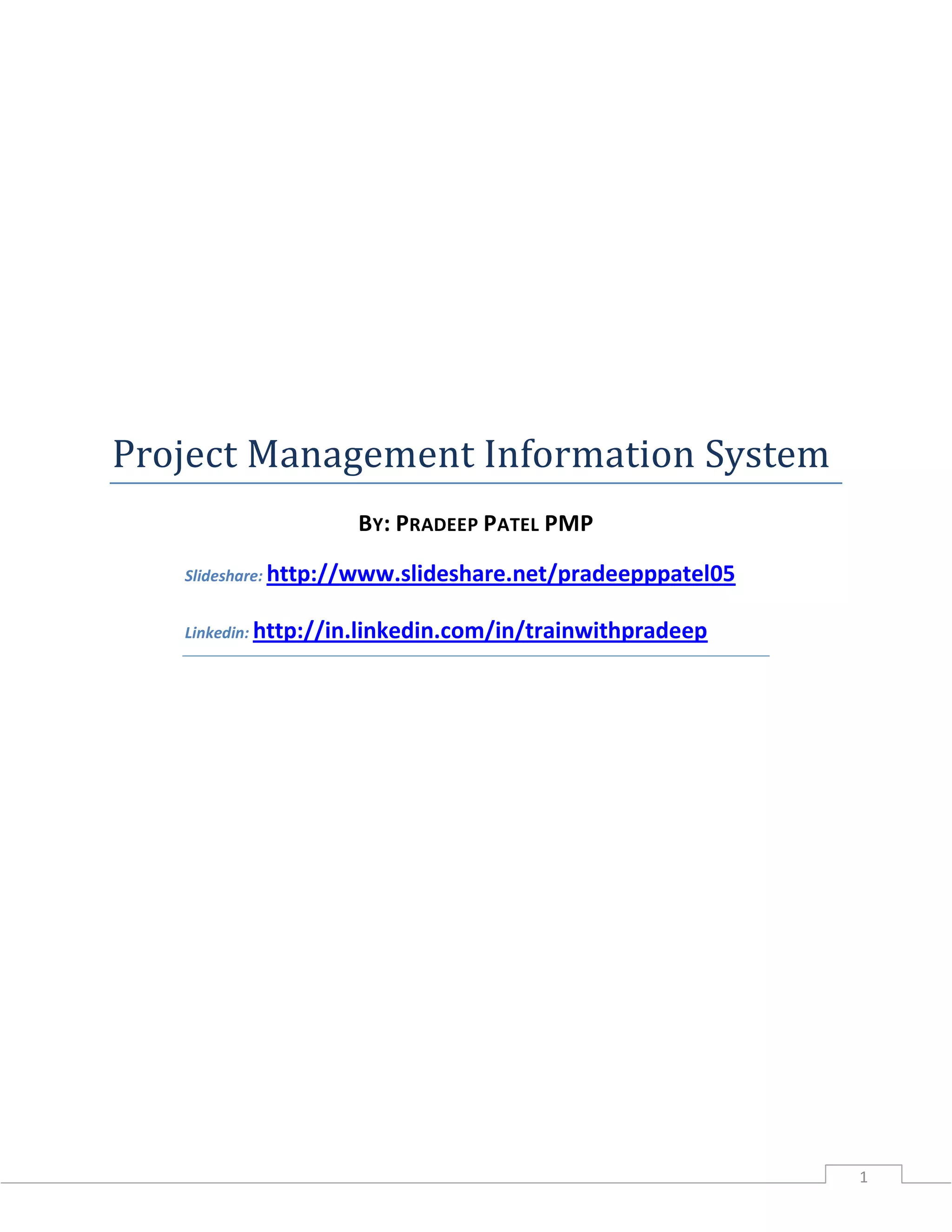 Project management information system | PDF | Operating Systems ...