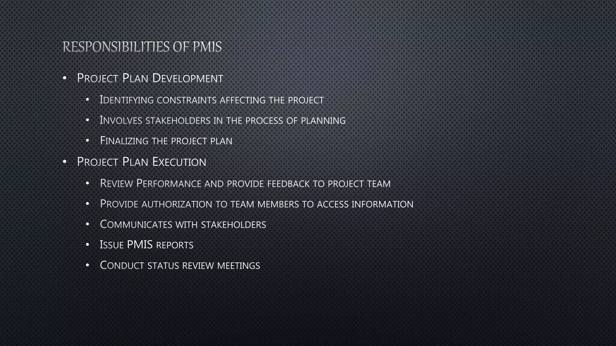 Project management information system (PMIS) | PPTX