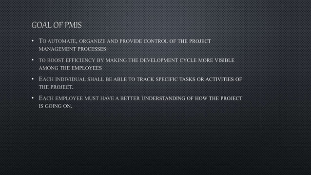 Project management information system (PMIS) | PPTX