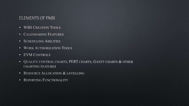 Project management information system (PMIS) | PPTX