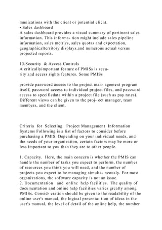 Project Management Information Systems.docx | Email | Internet