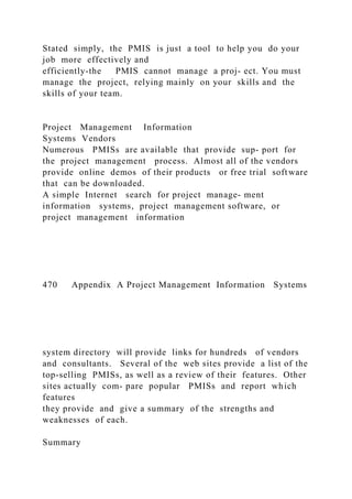 Project Management Information Systems.docx | Email | Internet