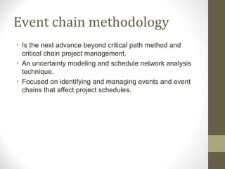 Project management in general and some methods | PPT