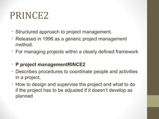 Project management in general and some methods | PPT