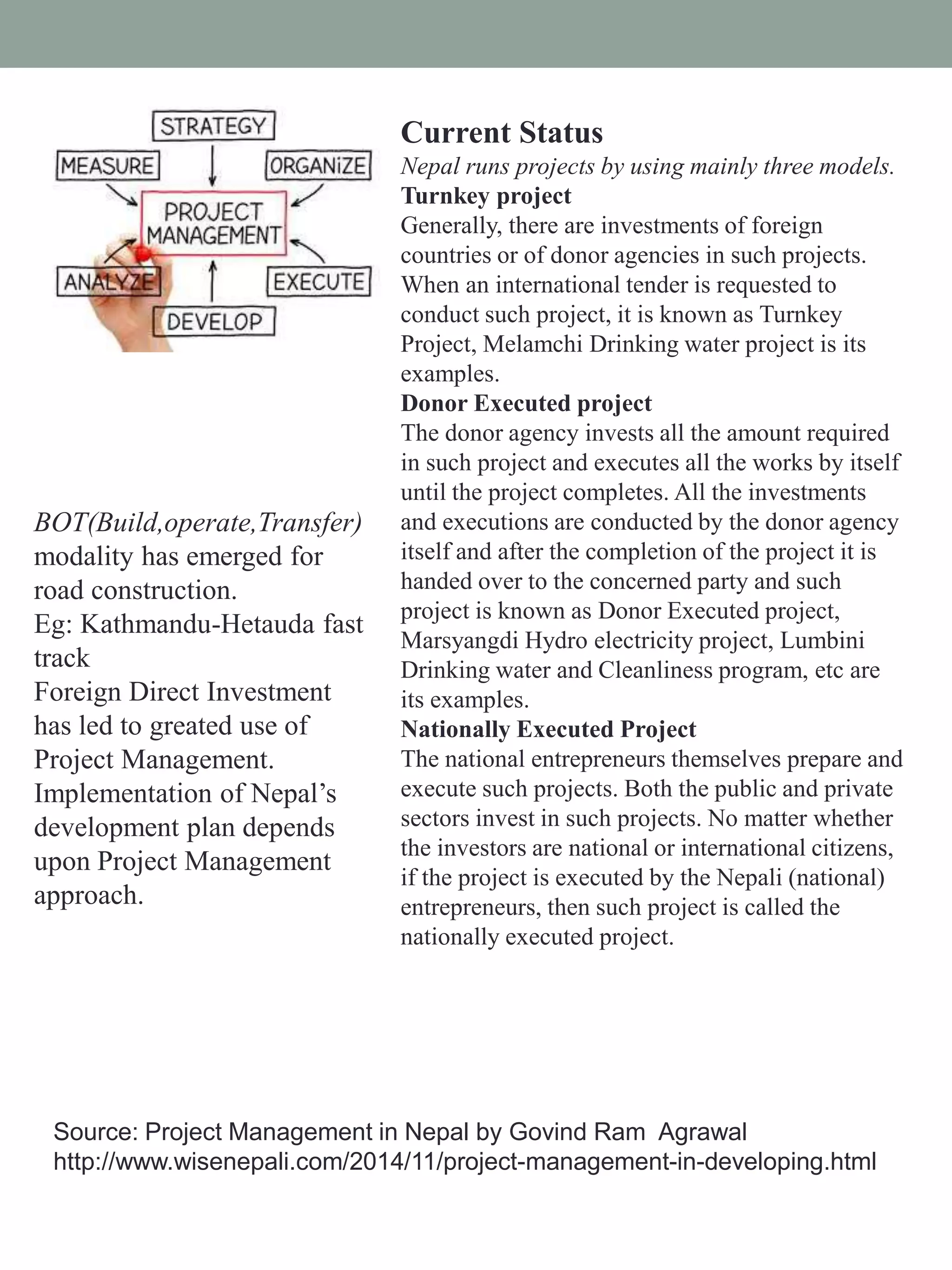 Project management in nepal | PPTX