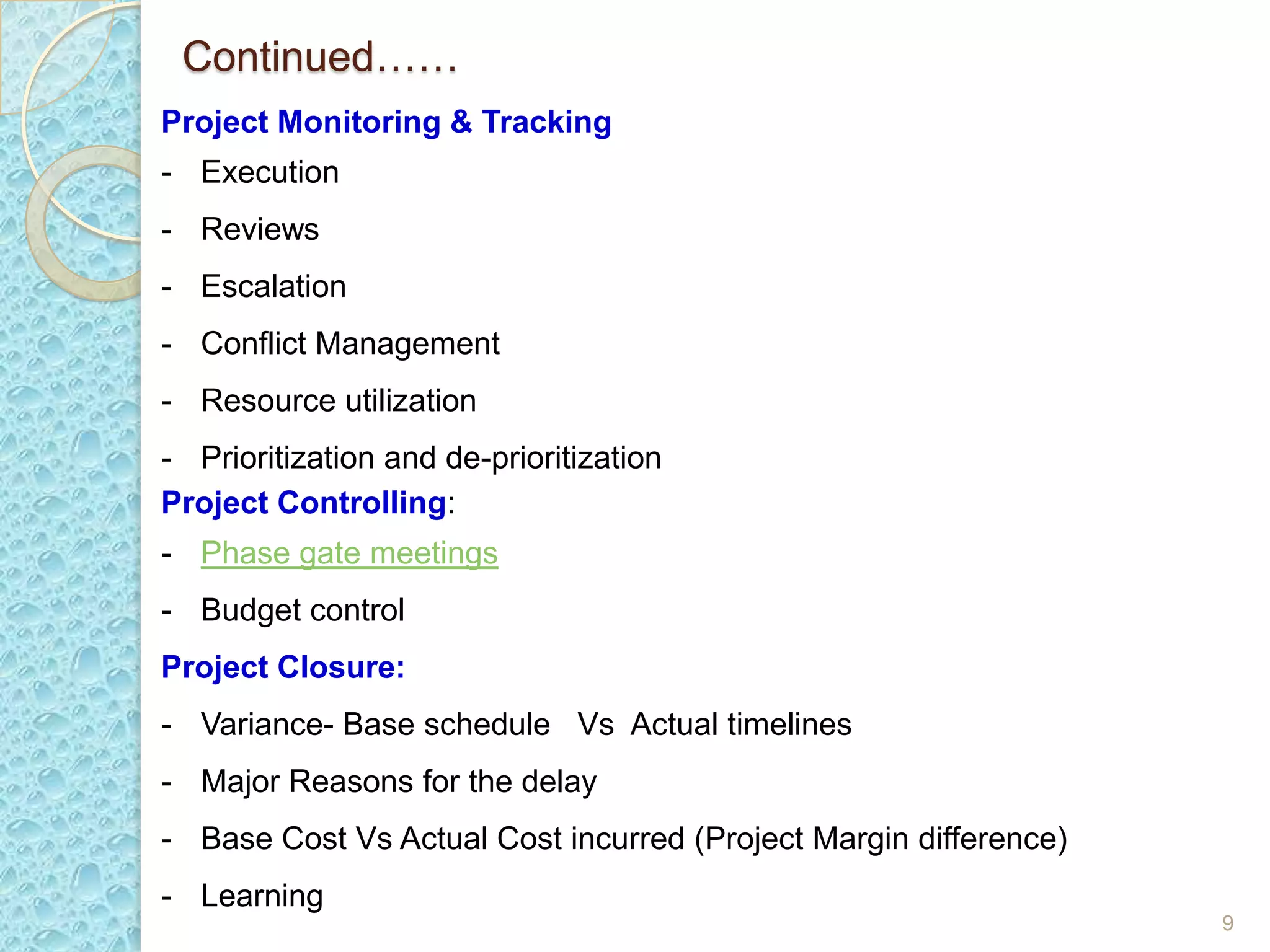 Project management in pharmaceutical generic industry basics and ...