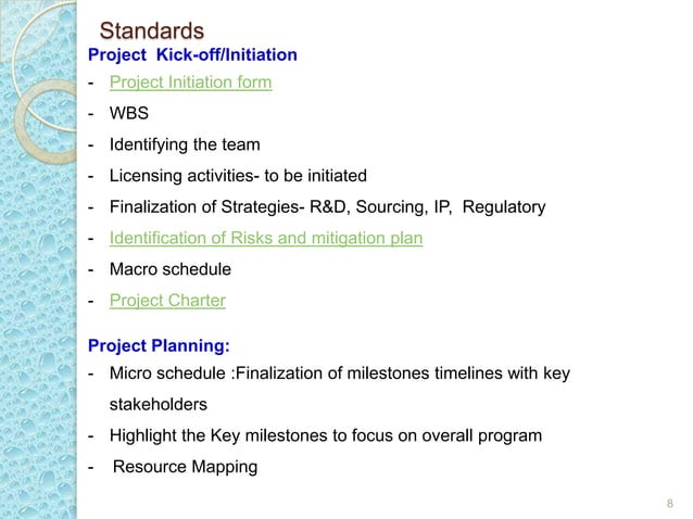 Project management in pharmaceutical generic industry basics and standards | PPTX