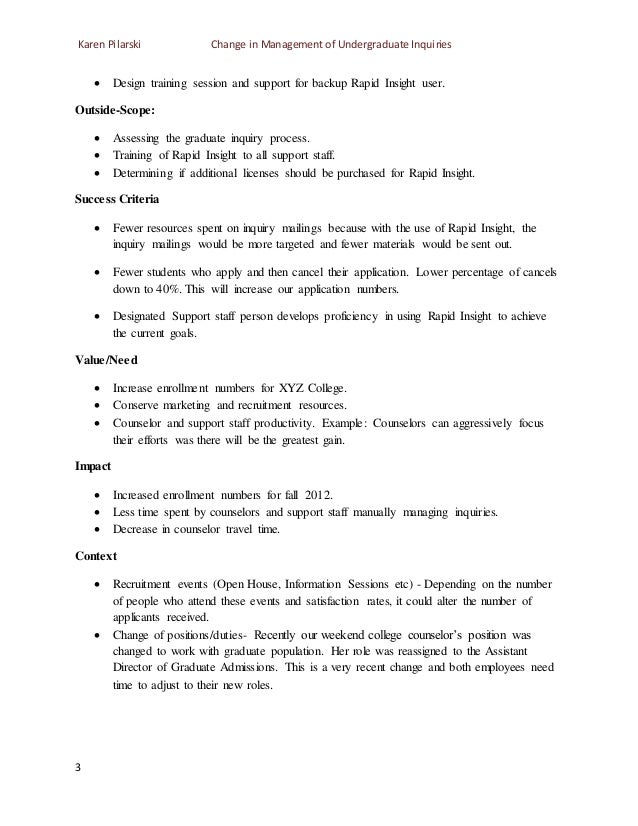 Project management (inquiry project)