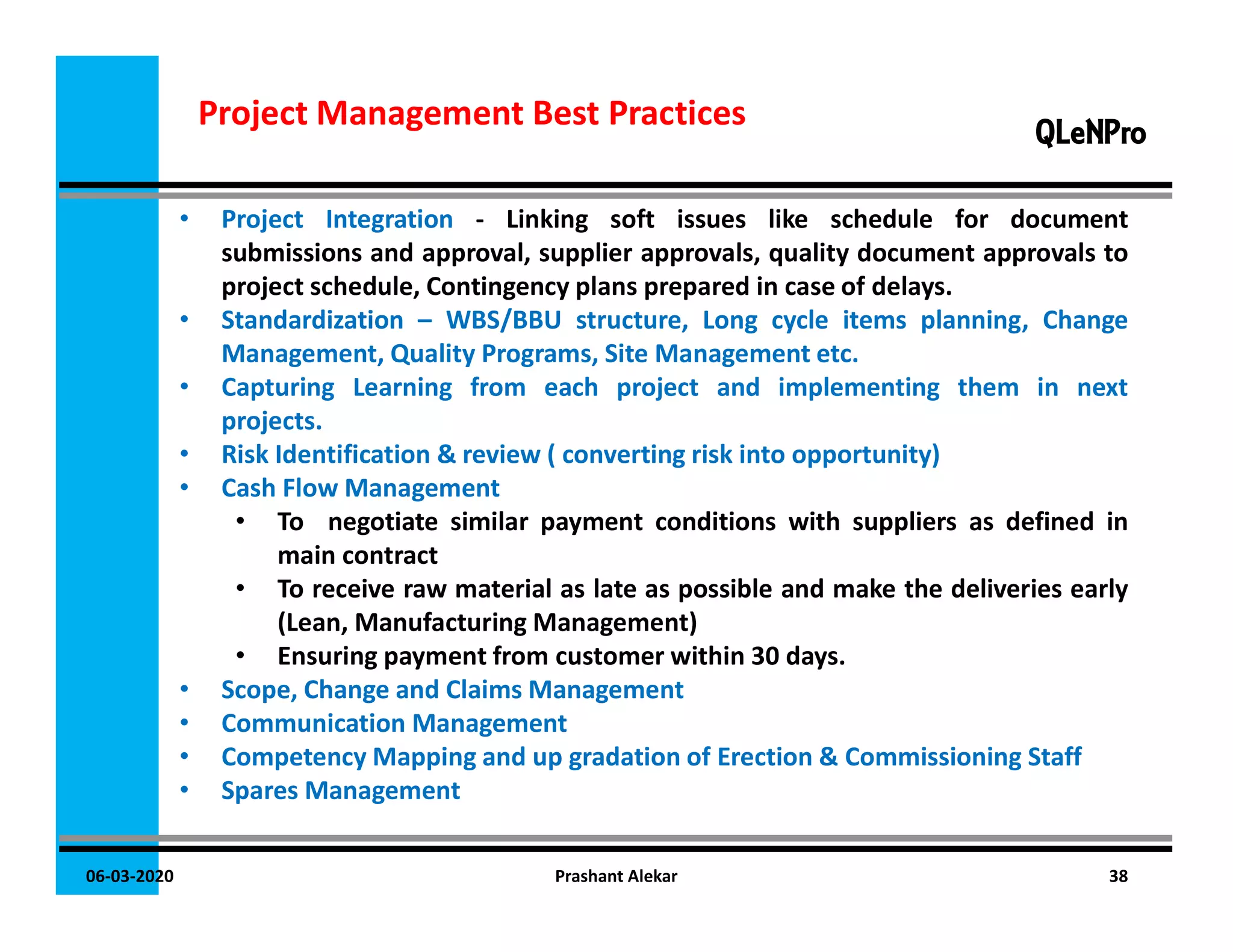 Project management in thermal power plants | PDF
