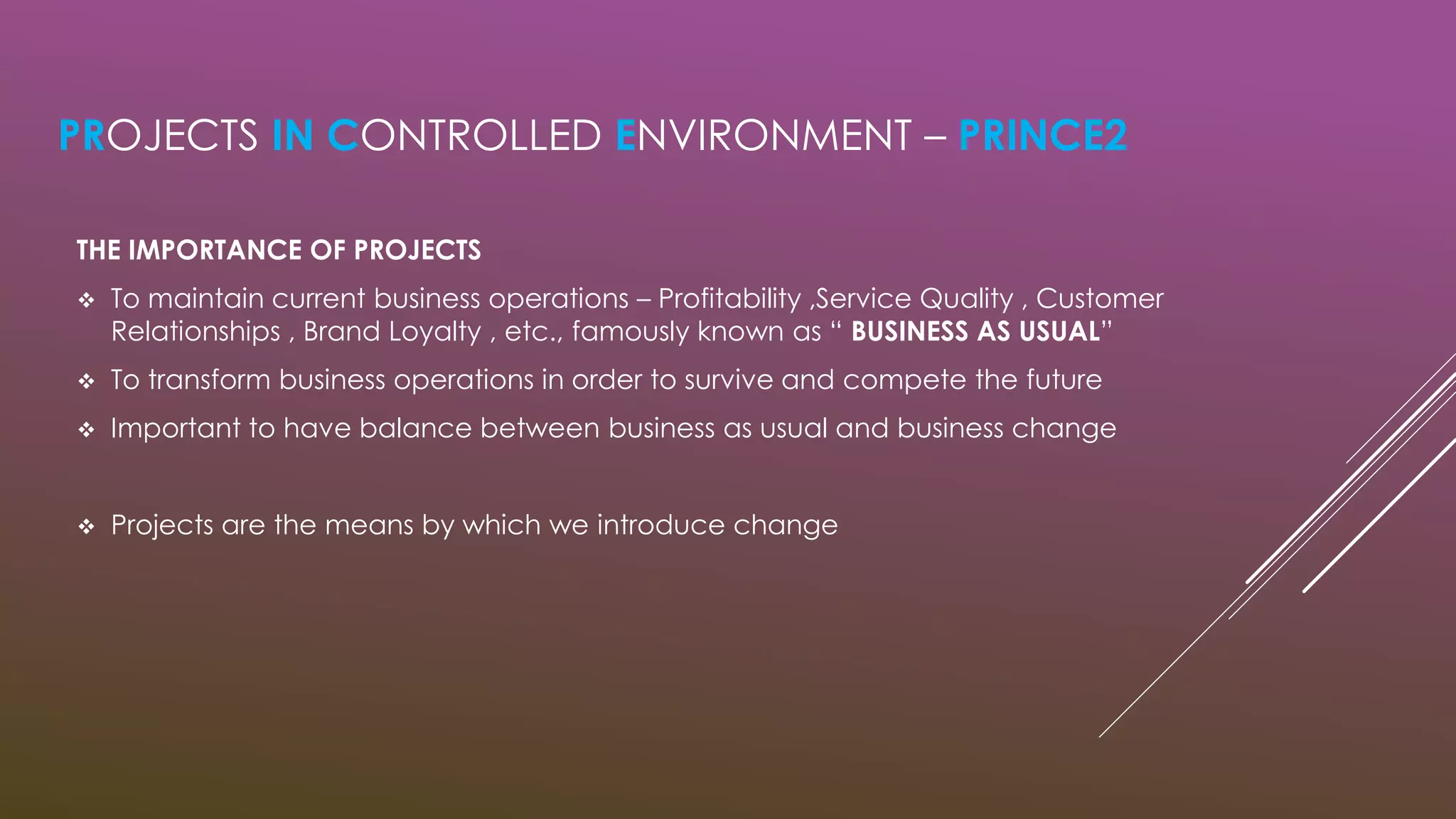 Project management intro 2 prince2 methodology | PDF