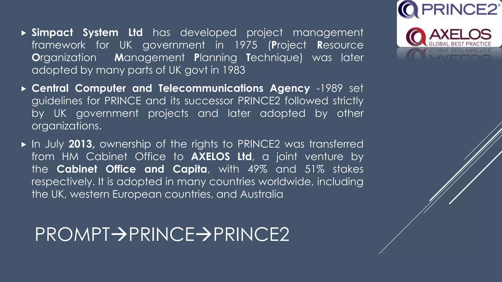 Project management intro from prince2 foundation | PPT