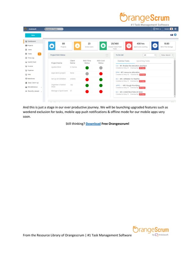 Project management is now fun and easy with orangescrum | PDF