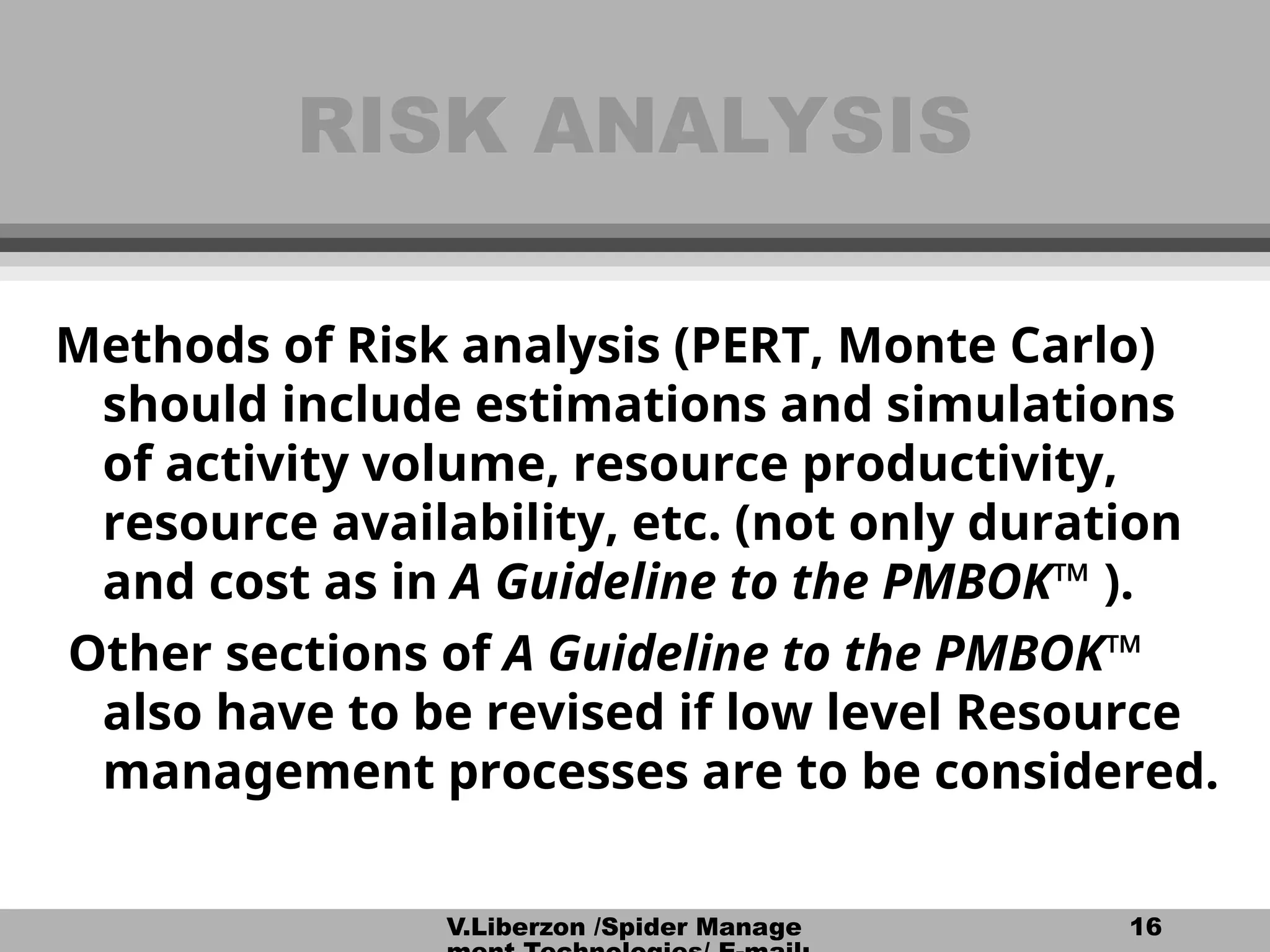 PROJECT MANAGEMENT LOGIC AND PMBOK STRUCTURE 2002.ppt