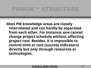 PROJECT MANAGEMENT LOGIC AND PMBOK STRUCTURE 2002.ppt