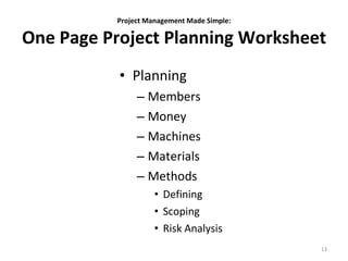 Project Management: "made simple" using quick connects | PPT | Business ...