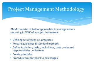 Project management methodologies and planning | PPTX