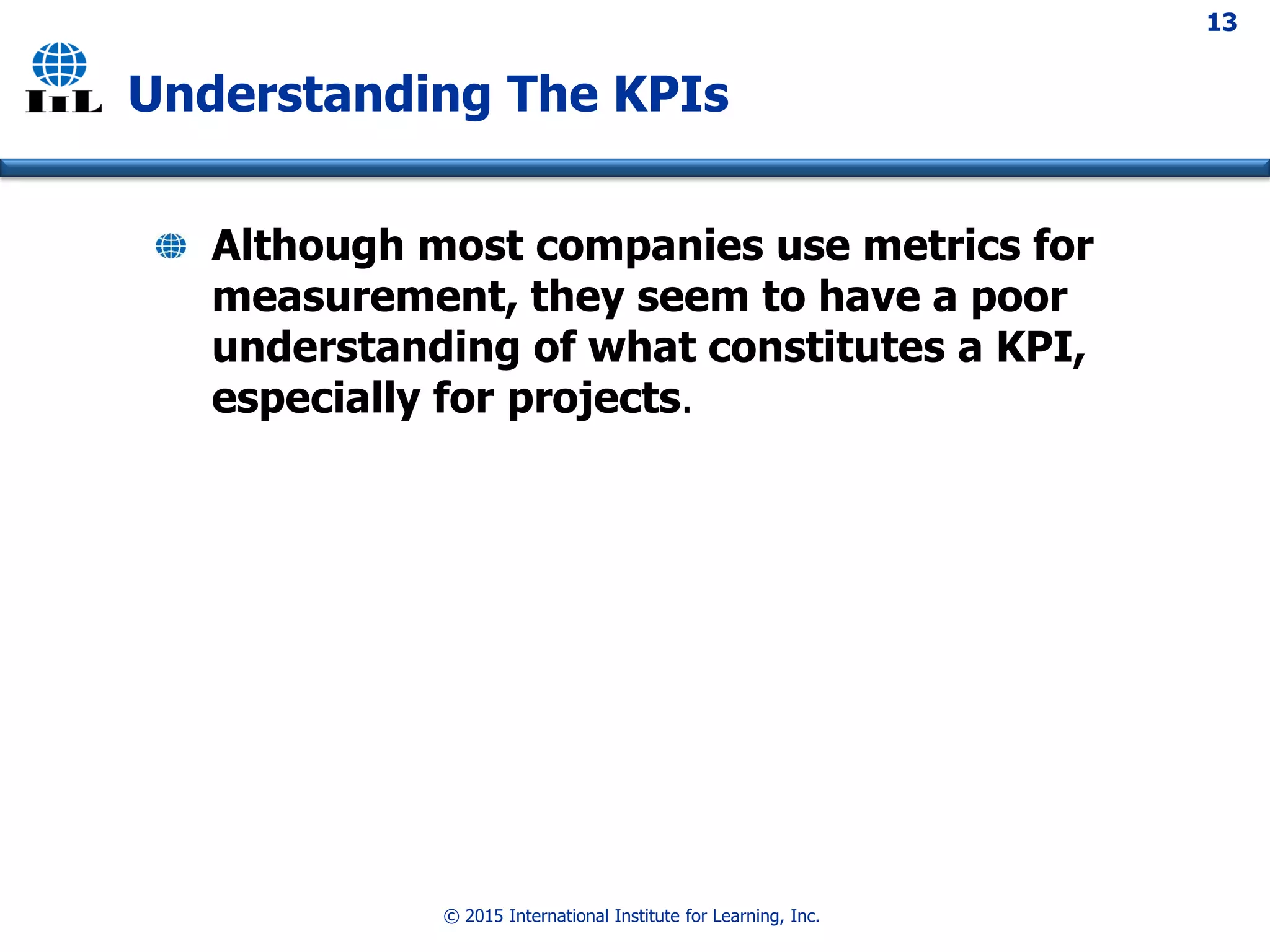 Project management metrics, kpi is and dashboards | PDF | Operating ...