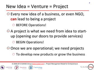 Project Management Model for Entrepreneurs | PDF