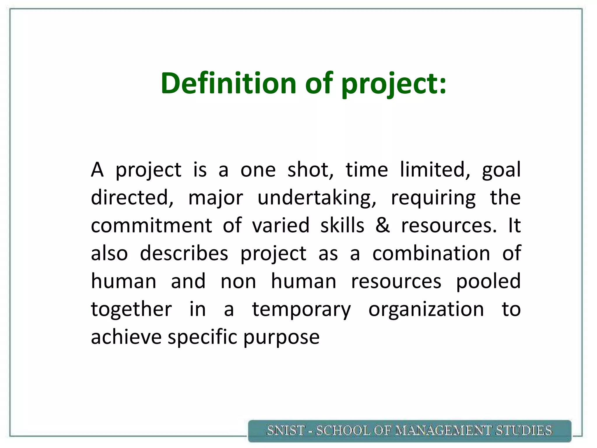 Project management & Network analysis | PPTX