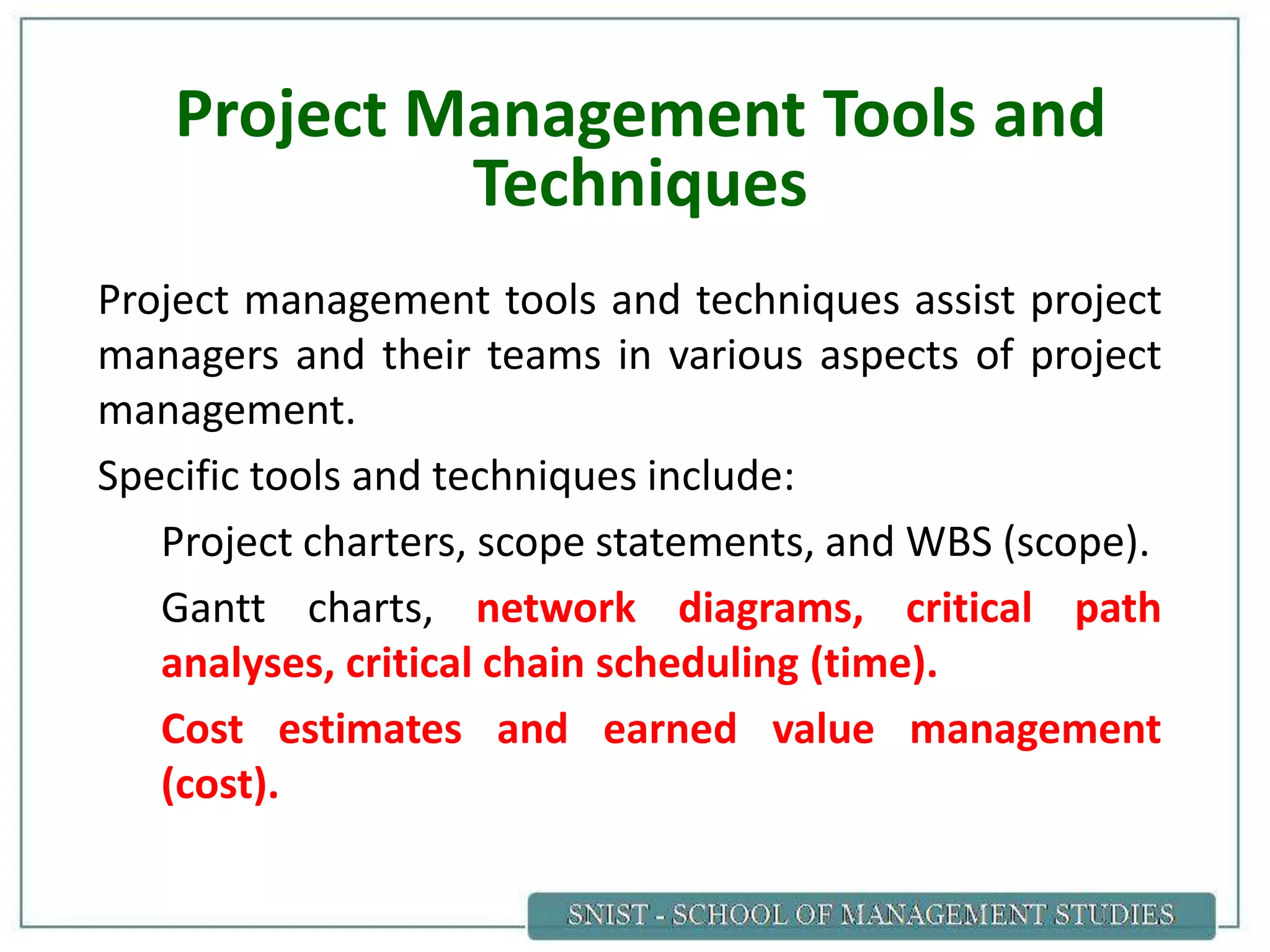 Project management & Network analysis | PPTX